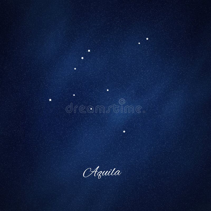 Aquila Constellation, Cluster of Stars, Eagle Constellation Stock Image ...