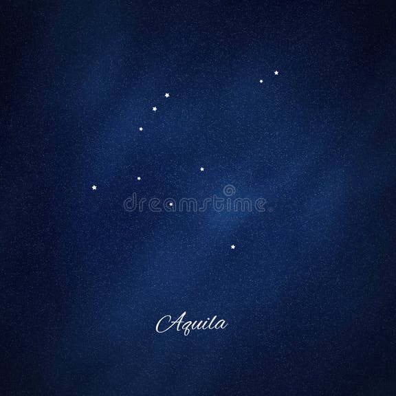 Aquila Constellation, Cluster of Stars, Eagle Constellation Stock Image ...