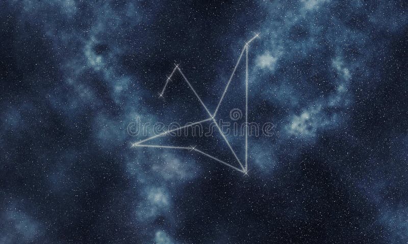Aquila Star Constellation, Night Sky Eagle Stock Illustration ...