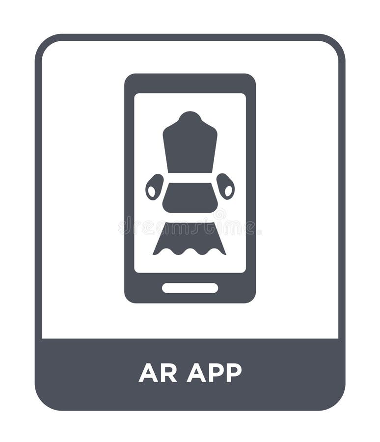 Ar App Icon in Trendy Design Style. Ar App Icon Isolated on White ... Ar App Icon in Trendy Design Style. Ar App Icon Isolated on White ...