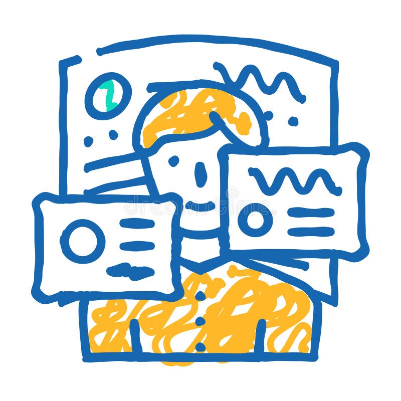 Ar Augmented Reality Icon Doodle Illustration Stock Vector ...