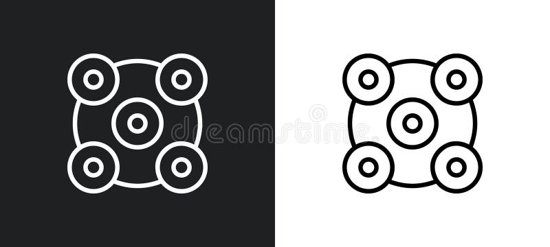 Ar Camera Outline Icon in White and Black Colors. Ar Camera Flat Vector ...