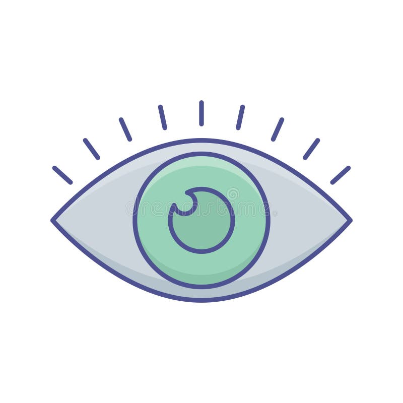 Ar Contact Lenses Flat Inside Vector Icon Which Can Easily Modify or ...