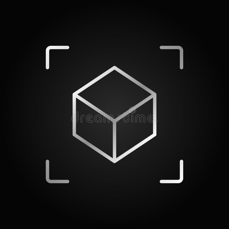 AR Cube Linear Silver Icon. Vector Augmented Reality Symbol Stock ... AR Cube Linear Silver Icon. Vector Augmented Reality Symbol Stock ...