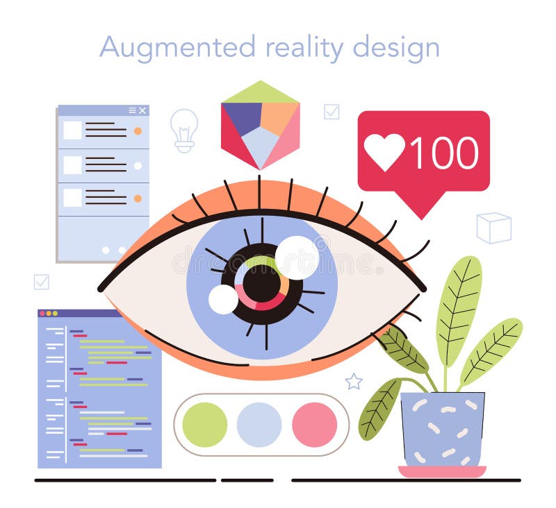 AR Designer. Augmented Reality Visual Development Stock Vector ...