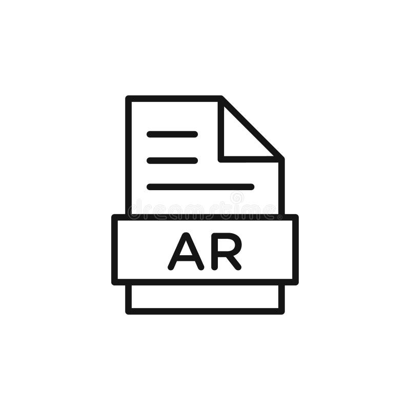AR File Document Logo Sign Vector Outline Stock Illustration ...