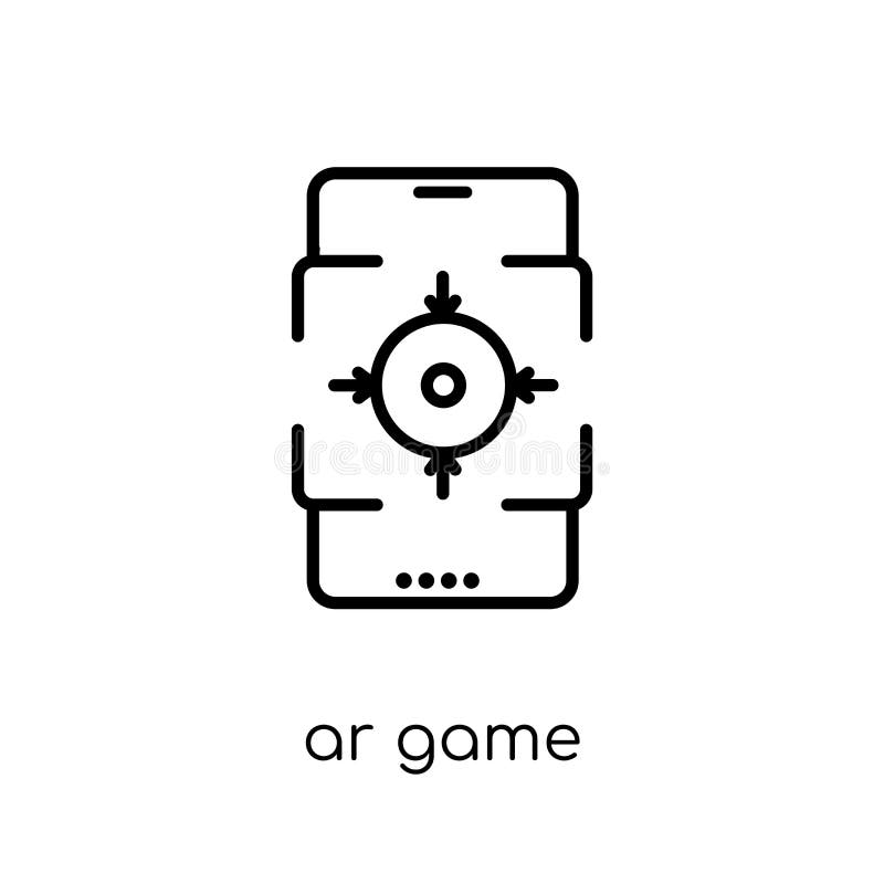 Ar Game Icon. Trendy Modern Flat Linear Vector Ar Game Icon on W Stock ...