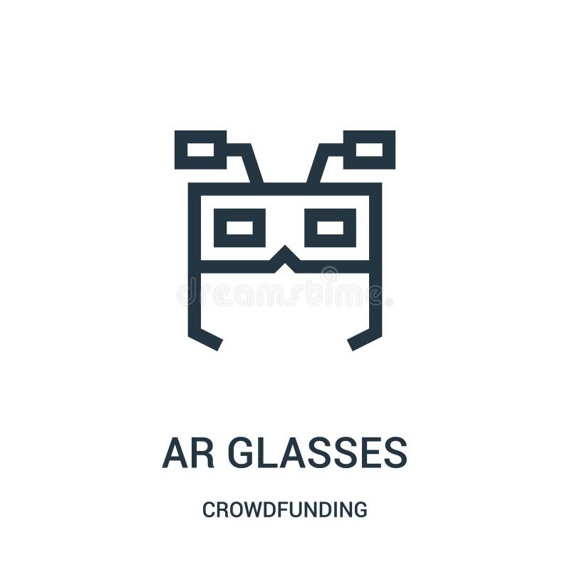 Ar Glasses Icon Vector from Crowdfunding Collection. Thin Line Ar ...