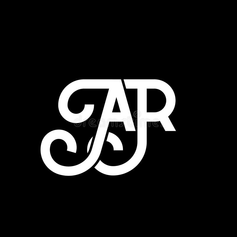 AR Letter Logo Design on Black Background. AR Creative Initials Letter ...