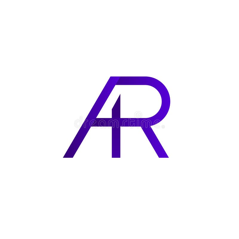 AR Letters Logo Design, Monogram on White Stock Vector - Illustration ...