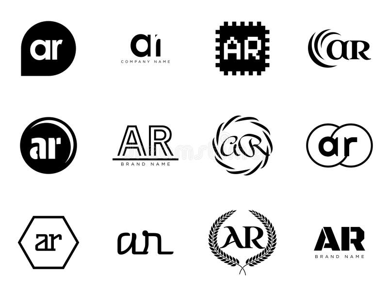 AR Logo Company Template. Letter a and R Logotype Stock Vector ...
