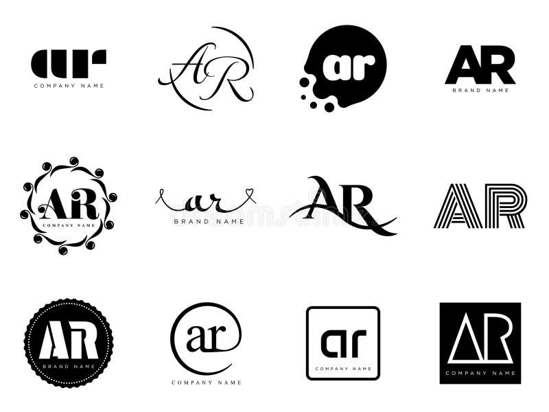 AR Logo Company Template. Letter a and R Logotype Stock Vector ...
