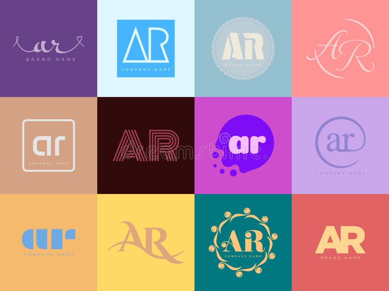 AR Logo Company Template. Letter a and R Logotype Stock Vector ...