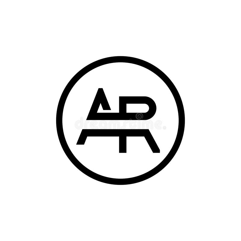 AR Logo Design Business Typography Vector Template. Creative Linked ...