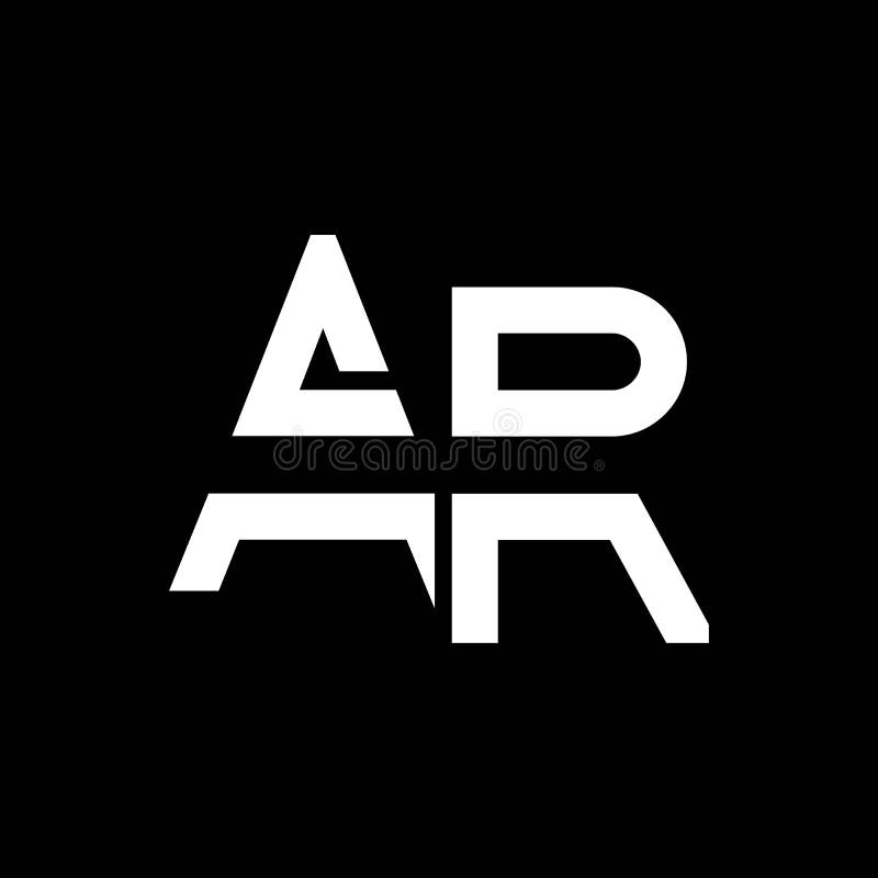 AR Logo Design Business Typography Vector Template. Creative Linked ...