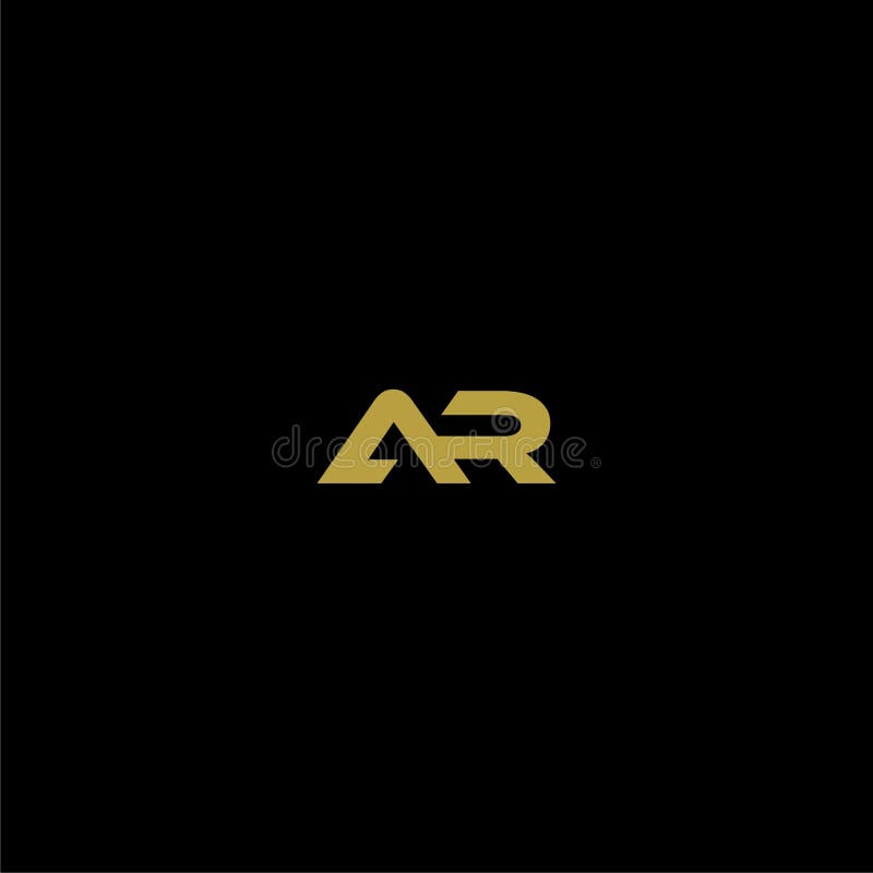 AR Logo Letter Icon Isolated on Dark Background Stock Illustration ...