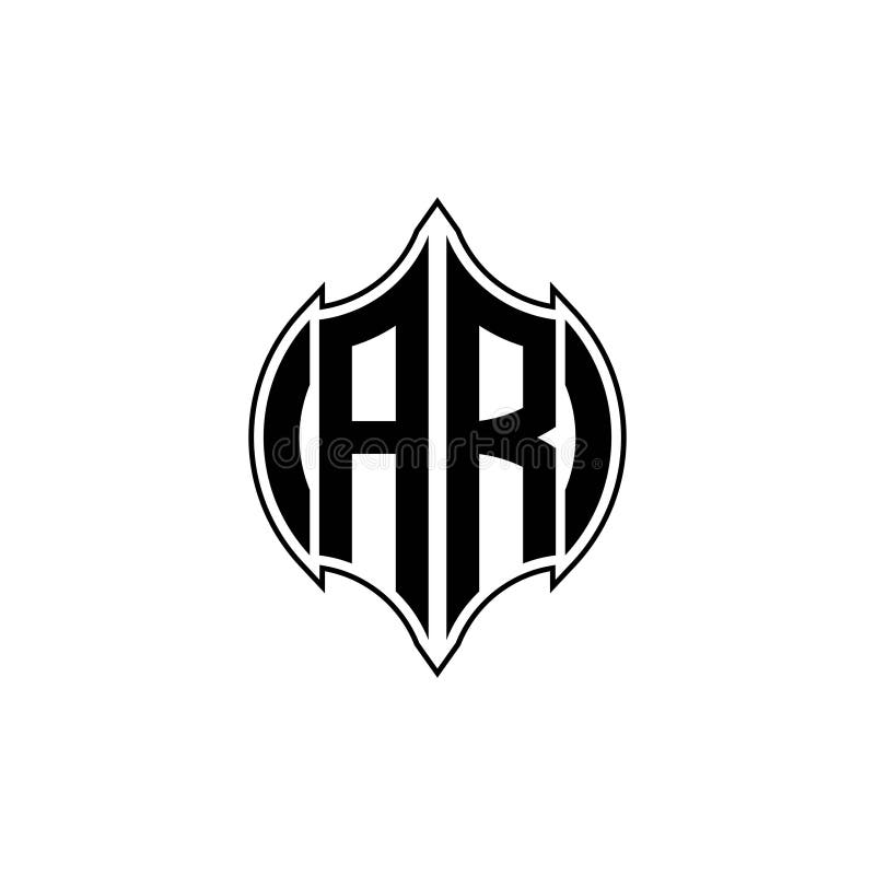 AR Logo Monogram Geometric Shield Shape Style Stock Illustration ...