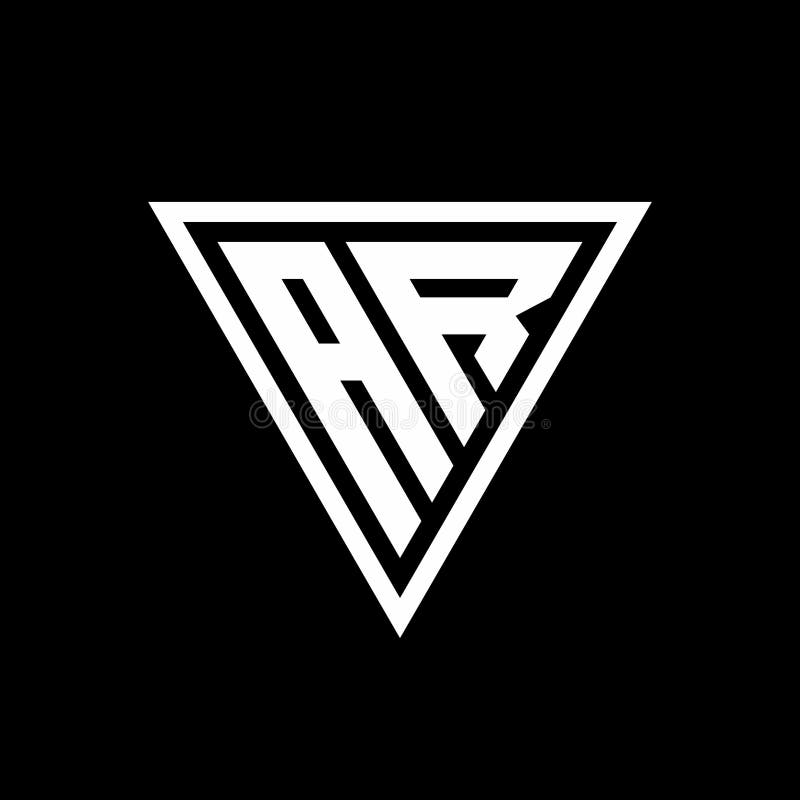 AR Logo Monogram with Triangle Shape Designs Template Stock Vector ...