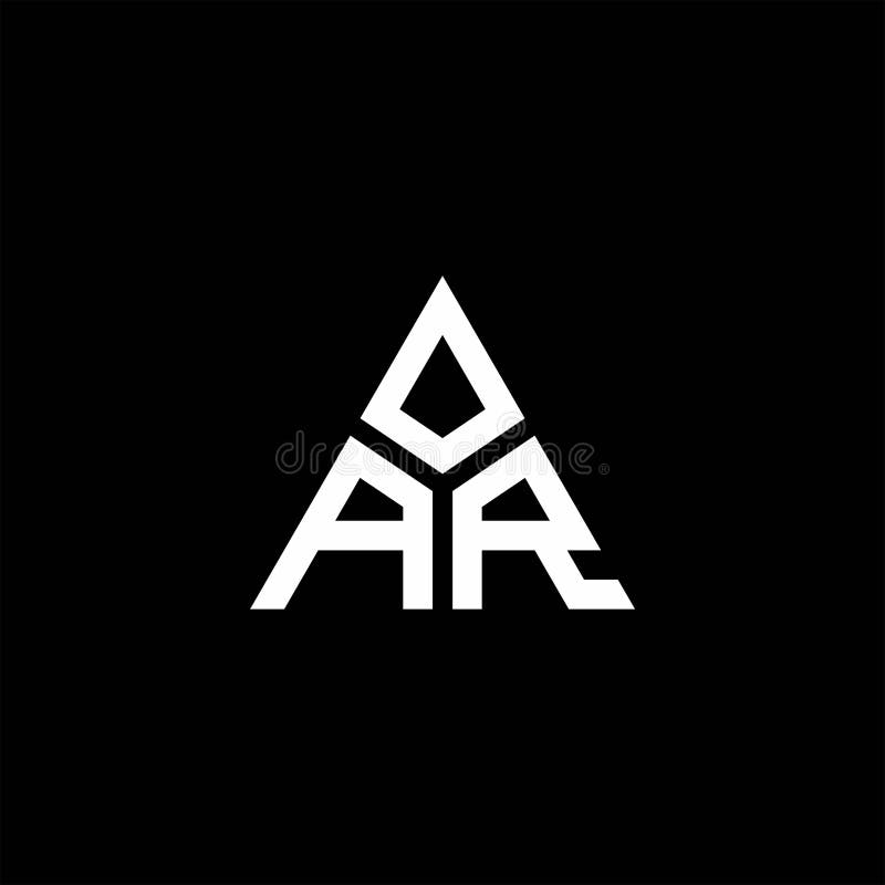 AR Monogram Logo with 3 Pieces Shape Isolated on Triangle Stock Vector ...