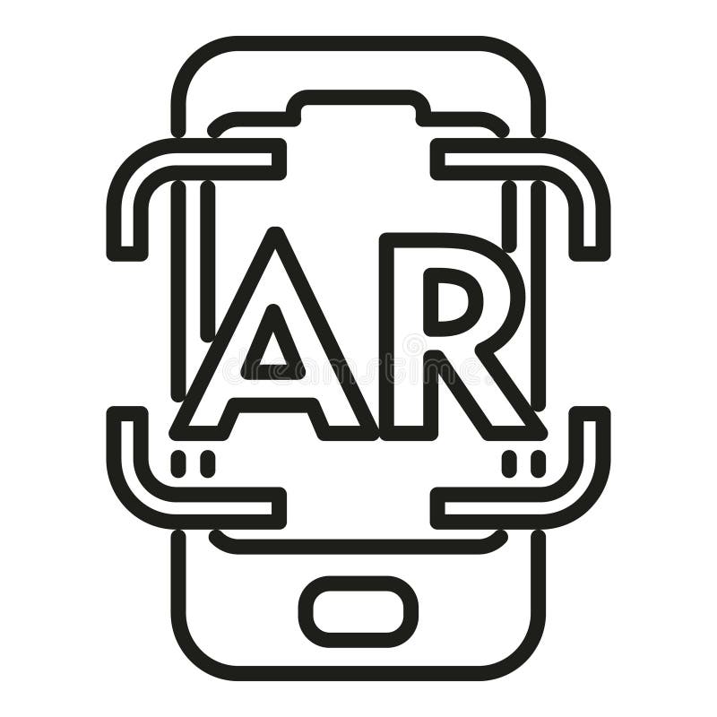 Ar Phone Control Icon Outline Vector. Augmented Reality Stock Vector ...