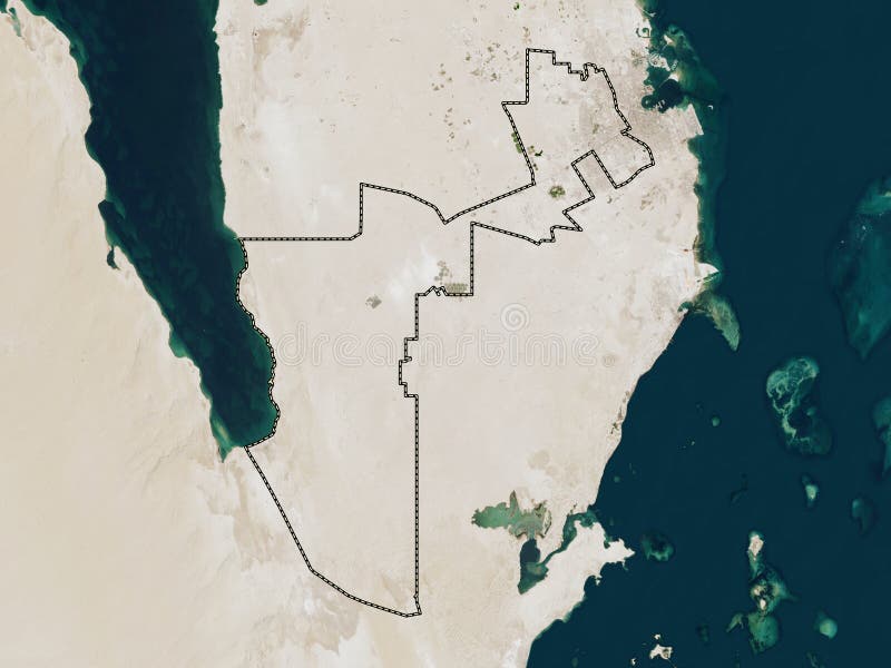 Ar Rayyan, Qatar. Low-res Satellite. No Legend Stock Illustration ...