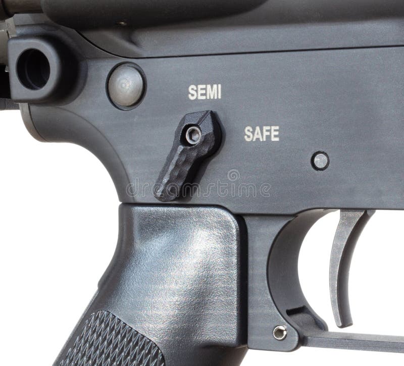 AR-15 Safety Lever in the Ready To Fire Position Stock Photo - Image of ...