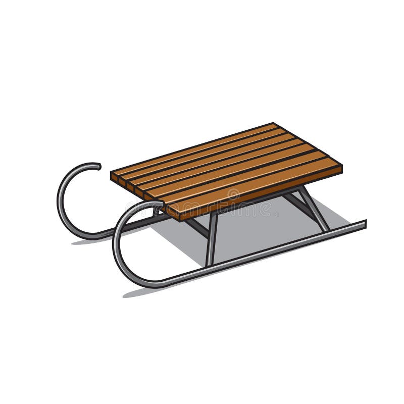 Ar, slee vector illustratie. Illustration of berg, kinderen - 46849644