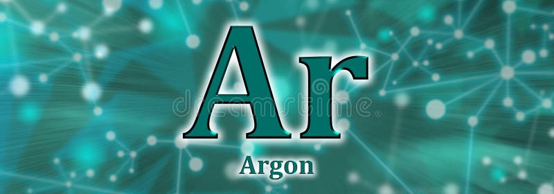 Argon Ar, Element Symbol from Periodic Table Series Stock Illustration ...