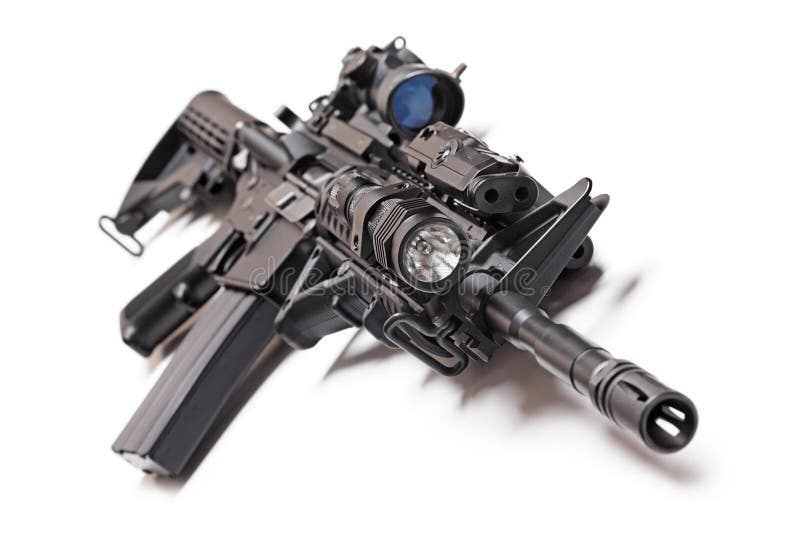 AR-15 tactical carbine stock photo. Image of army, weapon - 34756208