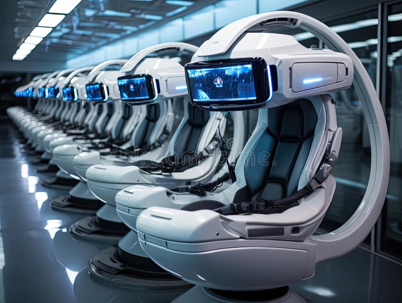 AR Training Room with Interactive 3D Interfaces Stock Illustration ...