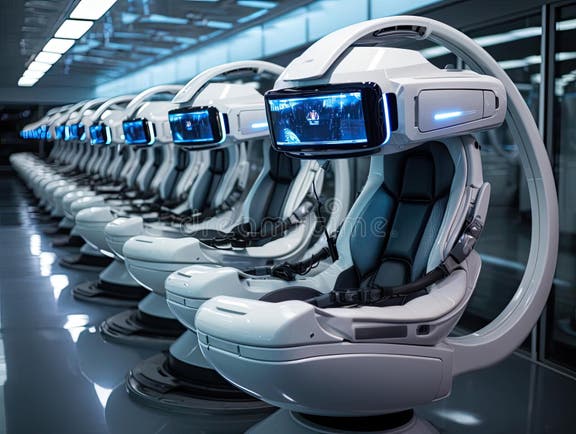 AR Training Room with Interactive 3D Interfaces Stock Illustration ...