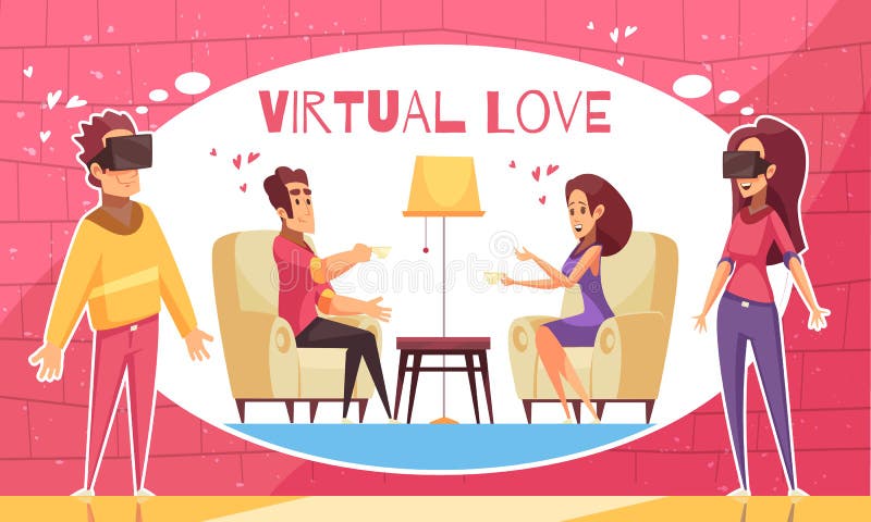 AR Virtual Love Background stock vector. Illustration of match - 126653357