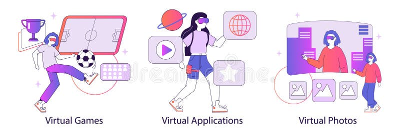Ar and vr2. Flat Vector stock vector. Illustration of augmented - 314445705
