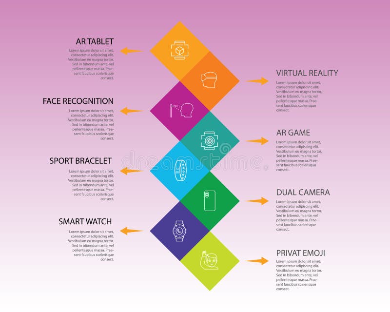 Ar and Vr Infographics Vector Design. Timeline Concept Include ...