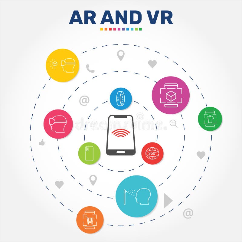 Ar and Vr Infographics Vector Design. Timeline Concept Include ...
