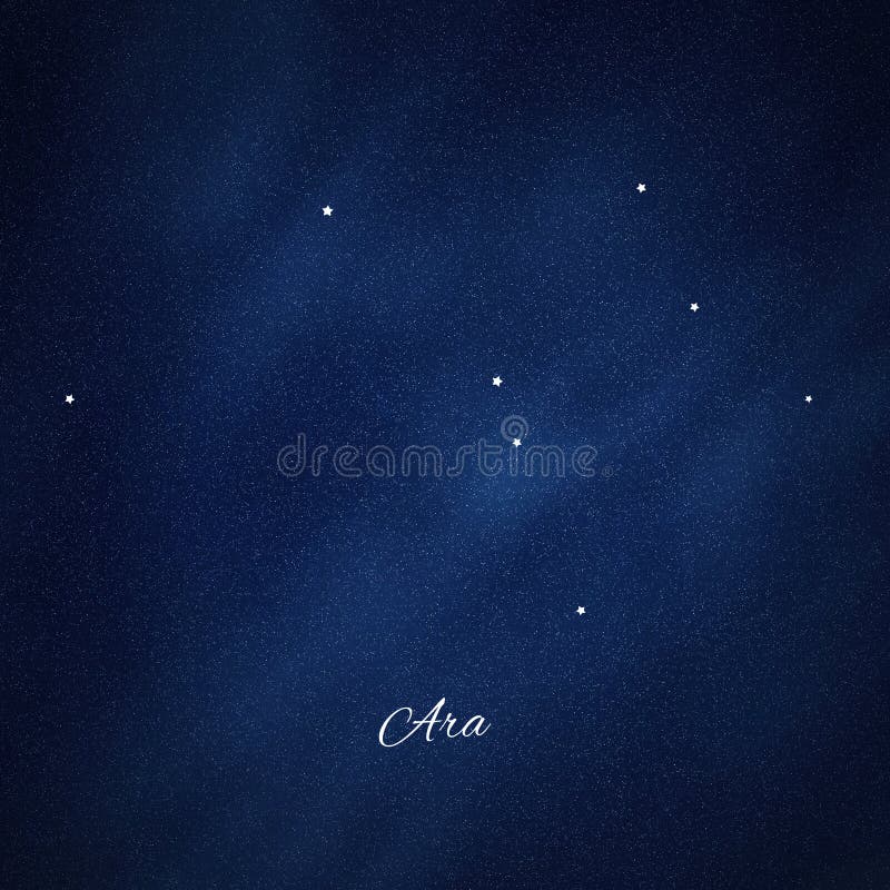 Ara Constellation, Cluster of Stars, Altar Constellation Stock Photo ...