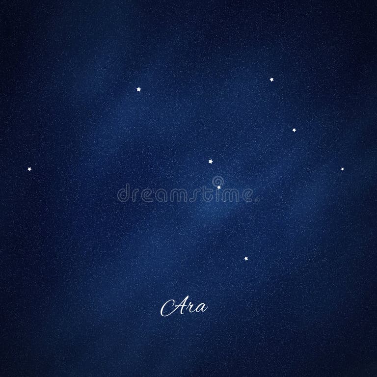 Ara Constellation, Cluster of Stars, Altar Constellation Stock Photo ...