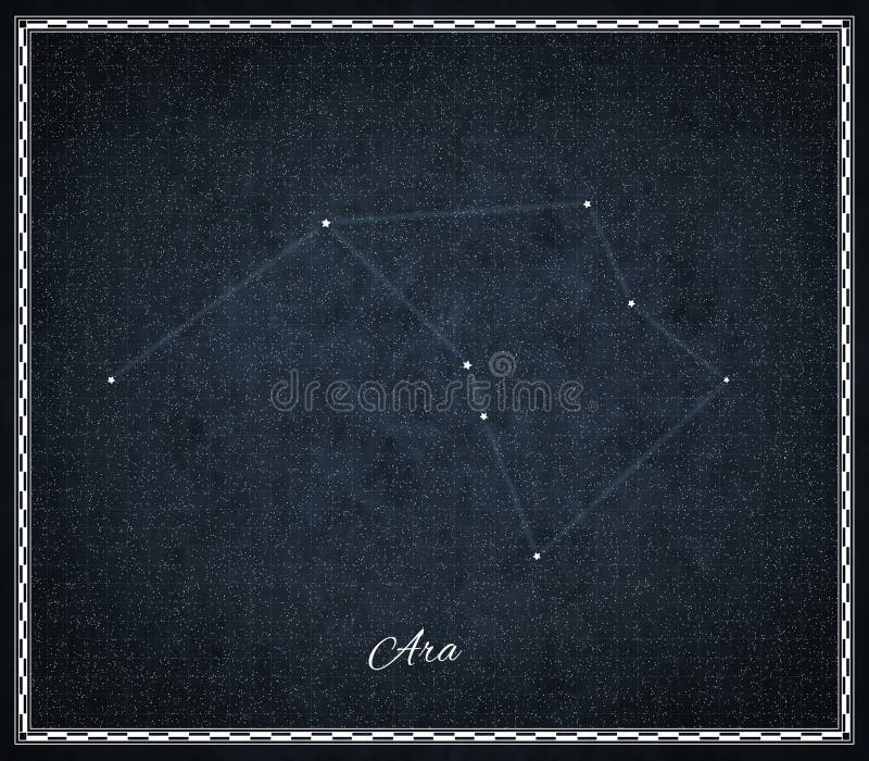 Ara Star Constellation, Night Sky, Cluster of Stars, Deep Space Stock ...