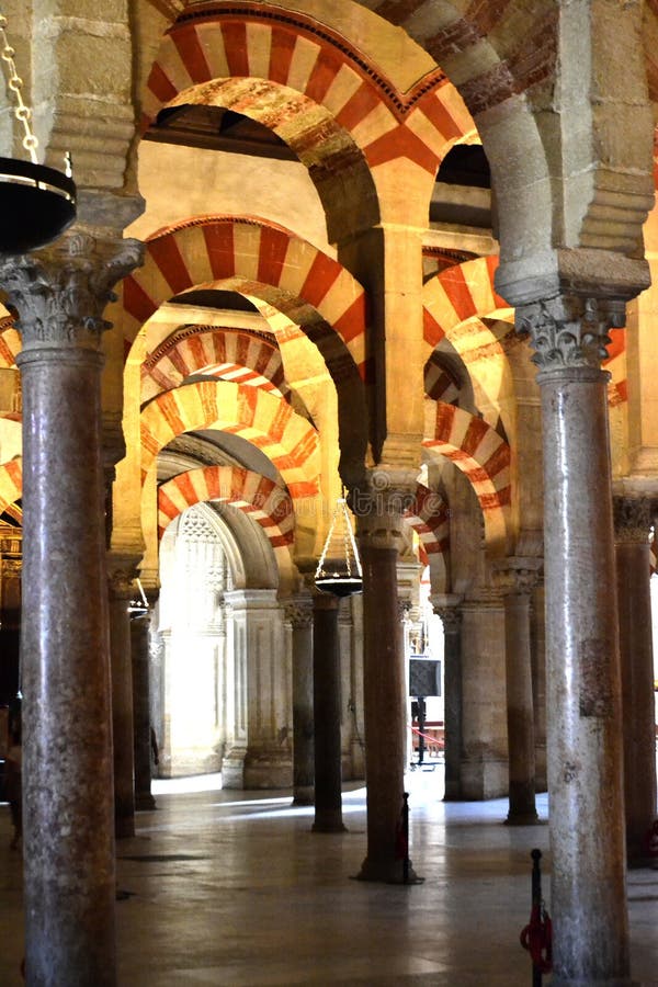 Arab Arches and Columns Inside the Mosque of Cordoba, 2020 Editorial ...