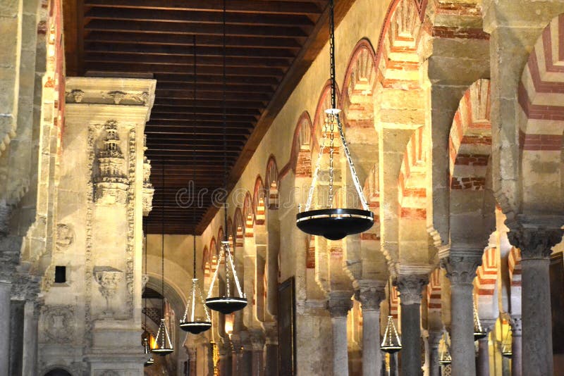 Arab Arches and Columns Inside the Mosque of Cordoba, 2020 Editorial ...