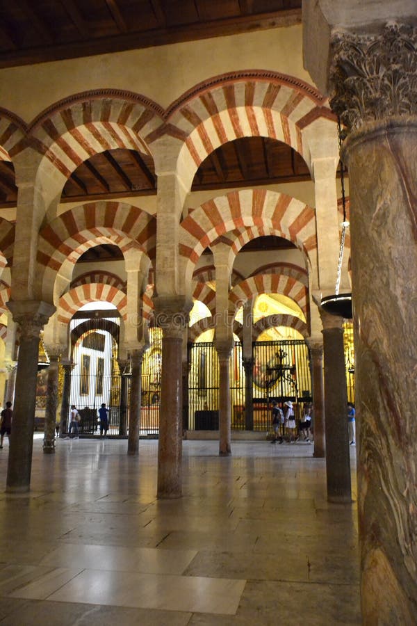 Arab Arches and Columns Inside the Mosque of Cordoba, 2020 Editorial ...