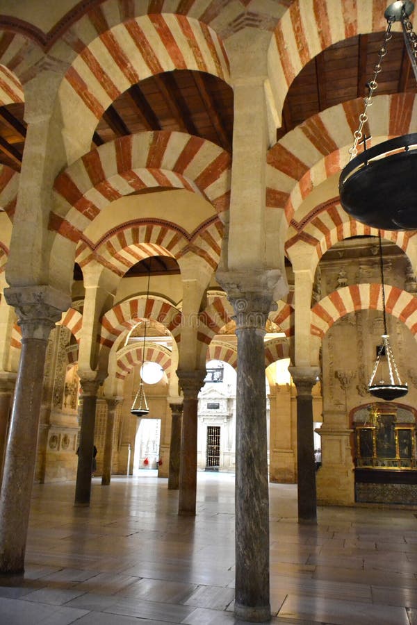 Arab Arches and Columns Inside the Mosque of Cordoba, 2020 Editorial ...