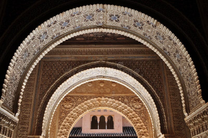 Arab arches stock photo. Image of andalusia, alhambra - 51376334