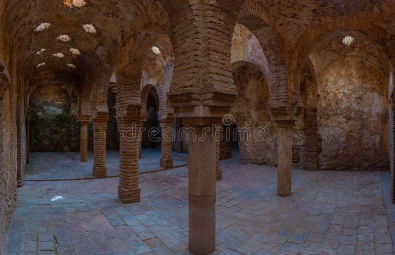 Arab Baths in Spanish Town Ronda ... Stock Image - Image of public ...