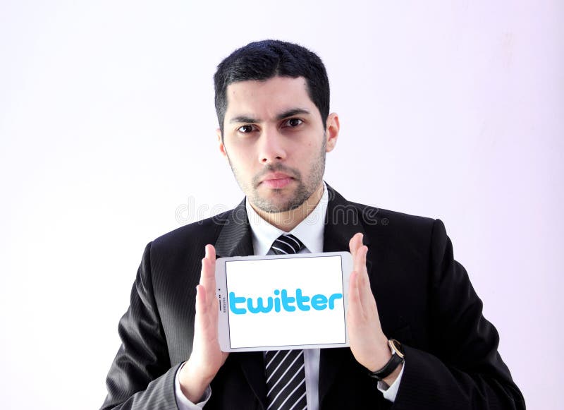 Handshake with Facebook Logo Editorial Stock Photo - Image of medium ...