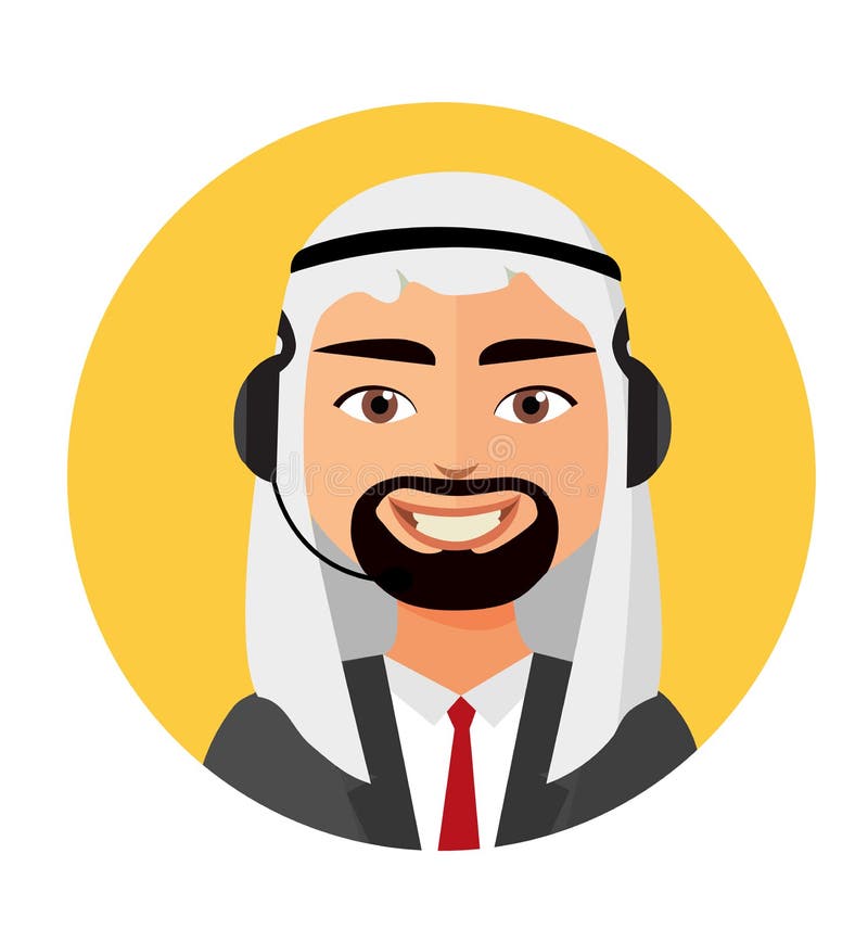 Arab Man Call Center Stock Illustrations – 67 Arab Man Call Center ...