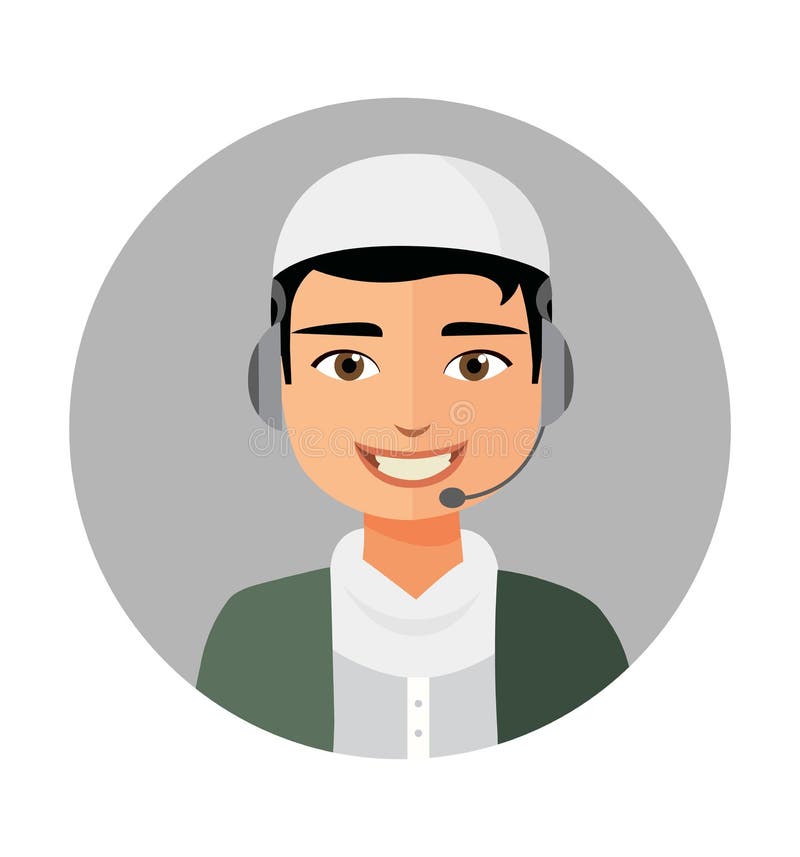 Arab Man Call Center Stock Illustrations – 67 Arab Man Call Center ...