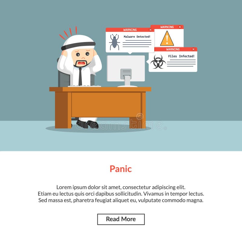 Businessman in Panic of the Financial Crisis or Business Failure ...