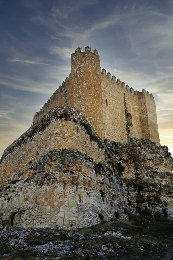 Arab and Christian Castle of Alarcon in Cuenca Stock Photo - Image of ...