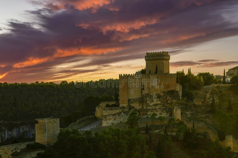 Arab and Christian Castle of Alarcon in Cuenca Stock Image - Image of ...